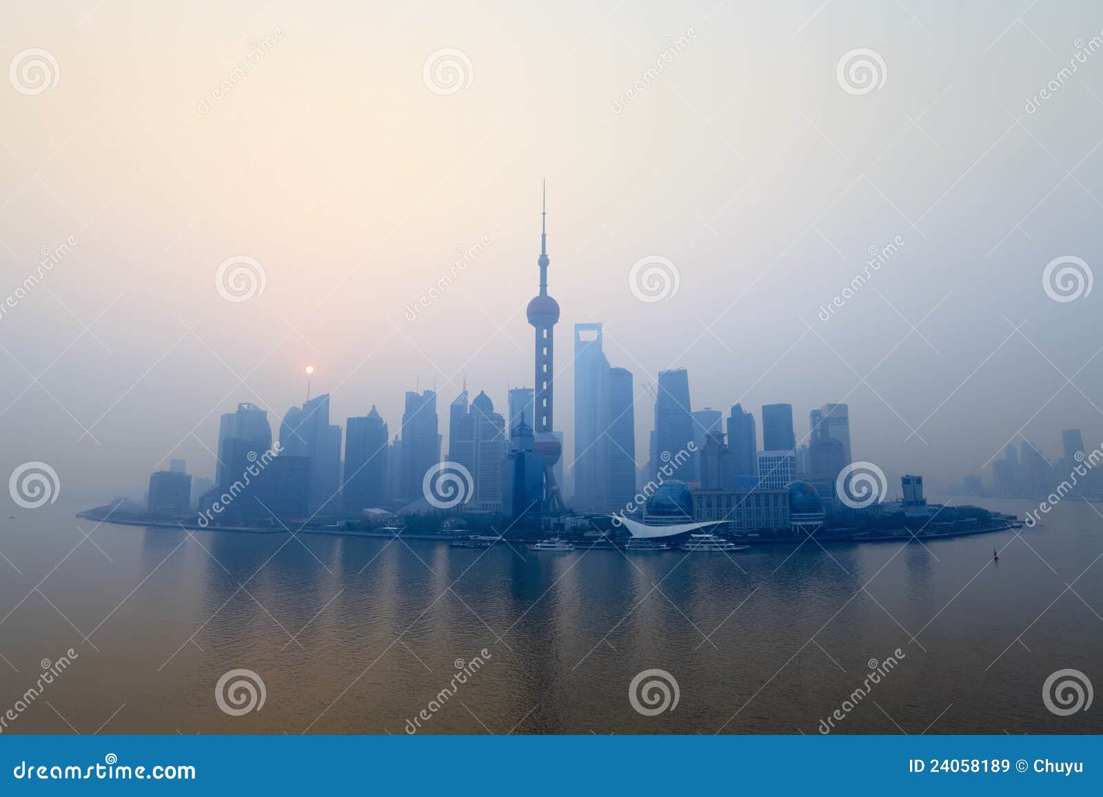 Shanghai at morning stock image. Image of background - 24058189