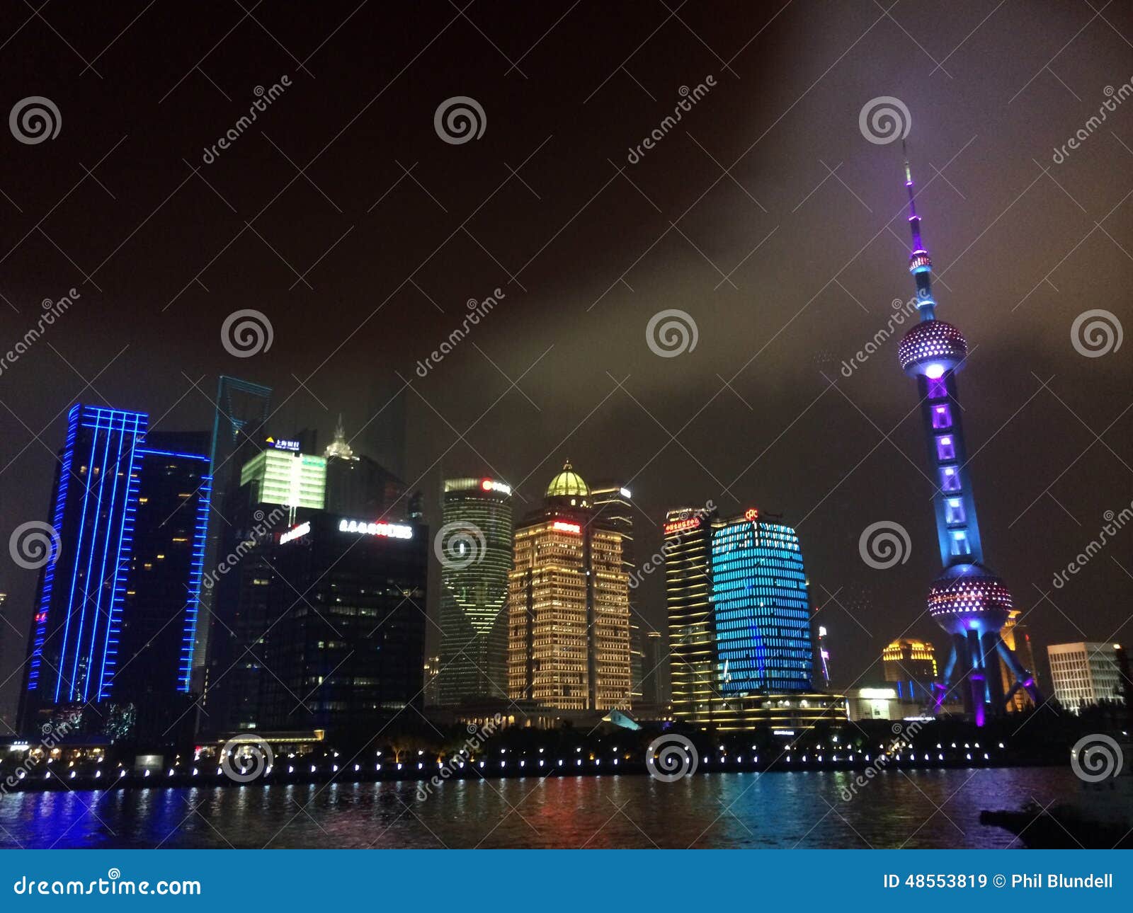 Shanghai Night editorial stock image. Image of color - 48553819