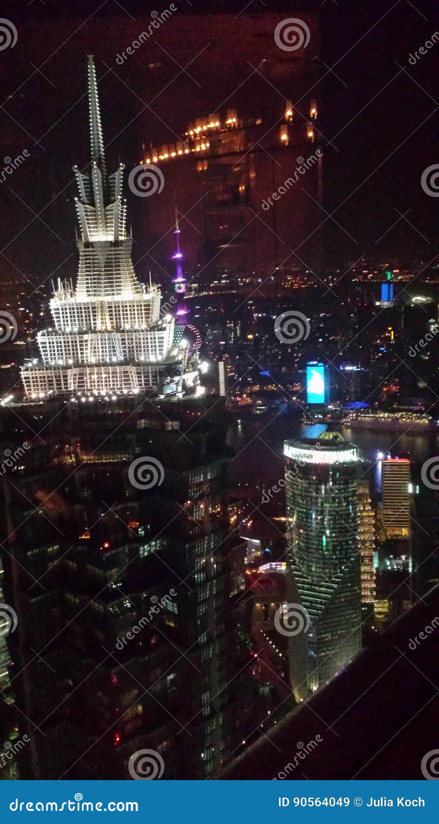 Shanghai night sky editorial stock image. Image of city - 90564049
