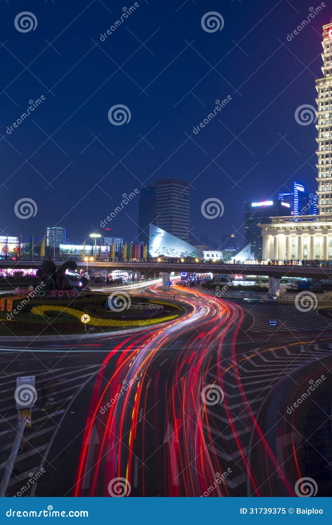Shanghai at night stock image. Image of light, cityscape - 31739375
