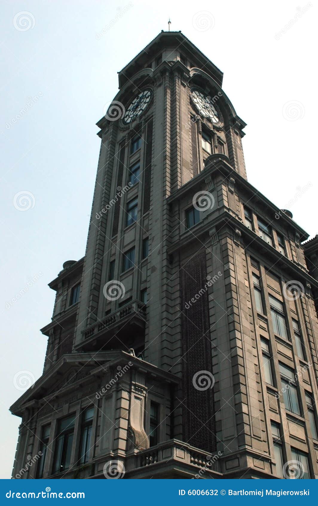 Shanghai - old clock tower stock photo. Image of tower - 6006632