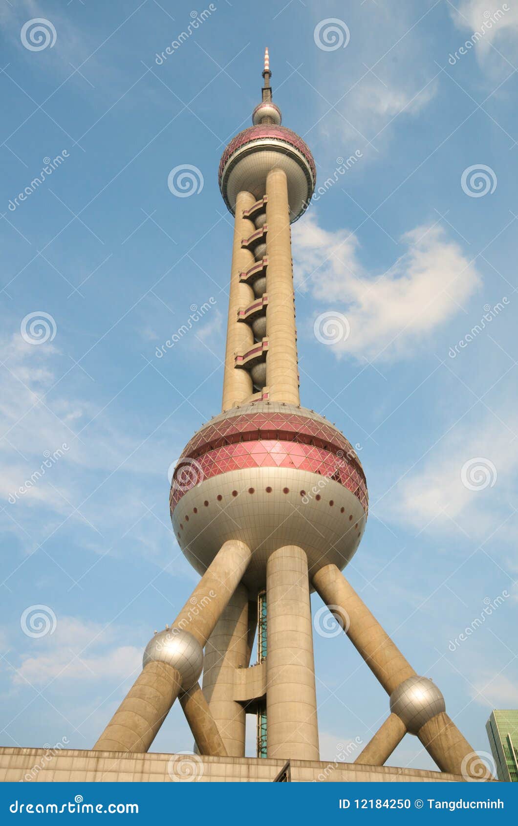 Shanghai Pearl Tower stock photo. Image of sphere, landmark - 12184250