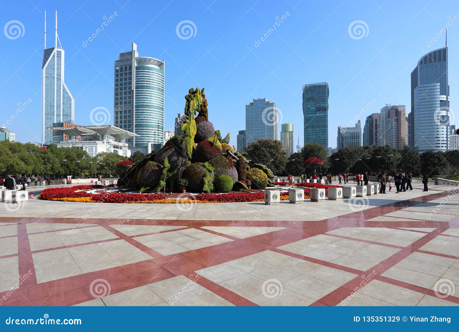 Shanghai the People`s Square Scenery Editorial Stock Image - Image of ...