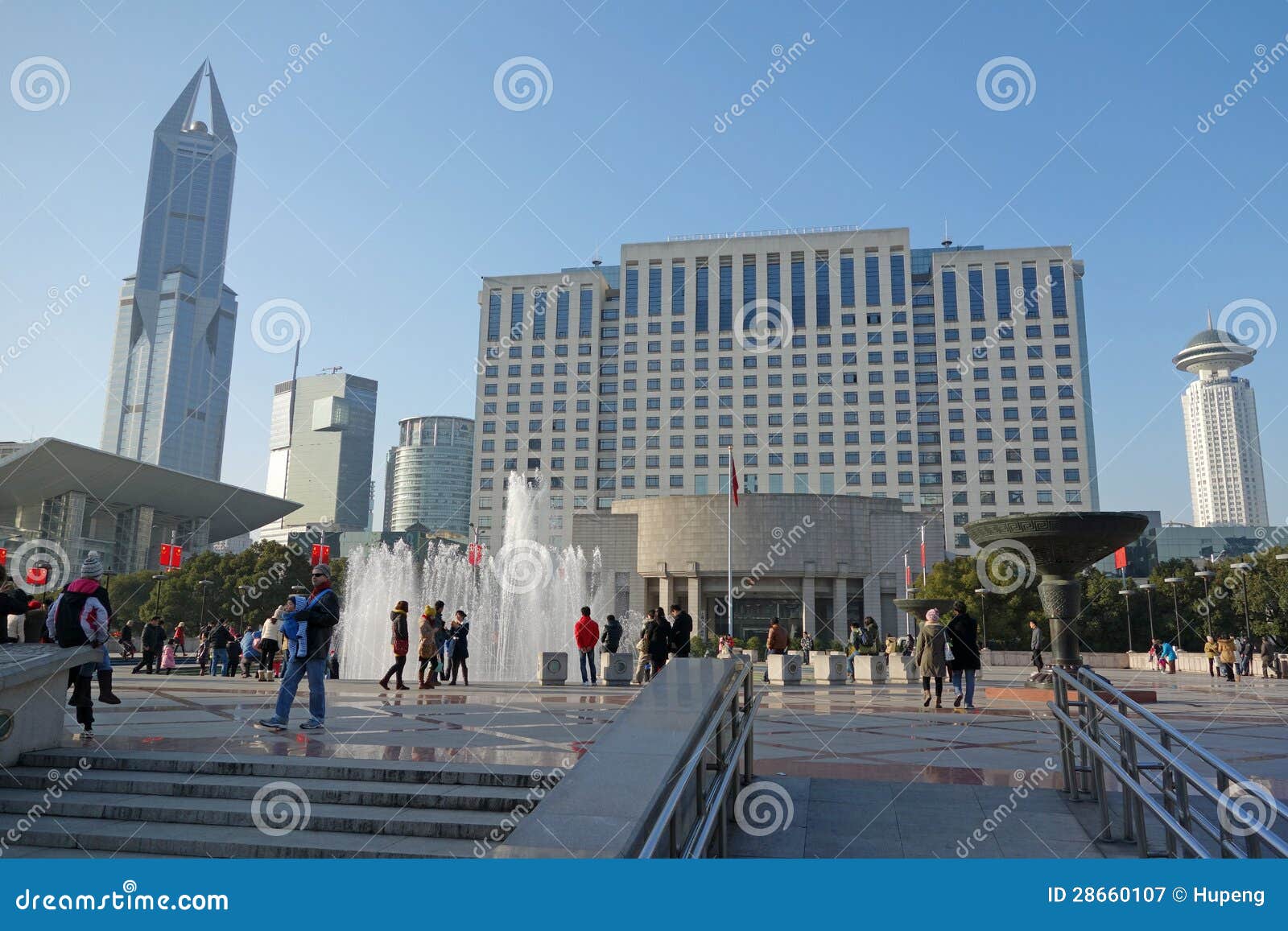 Shanghai Peoples Square editorial photography. Image of center - 28660107