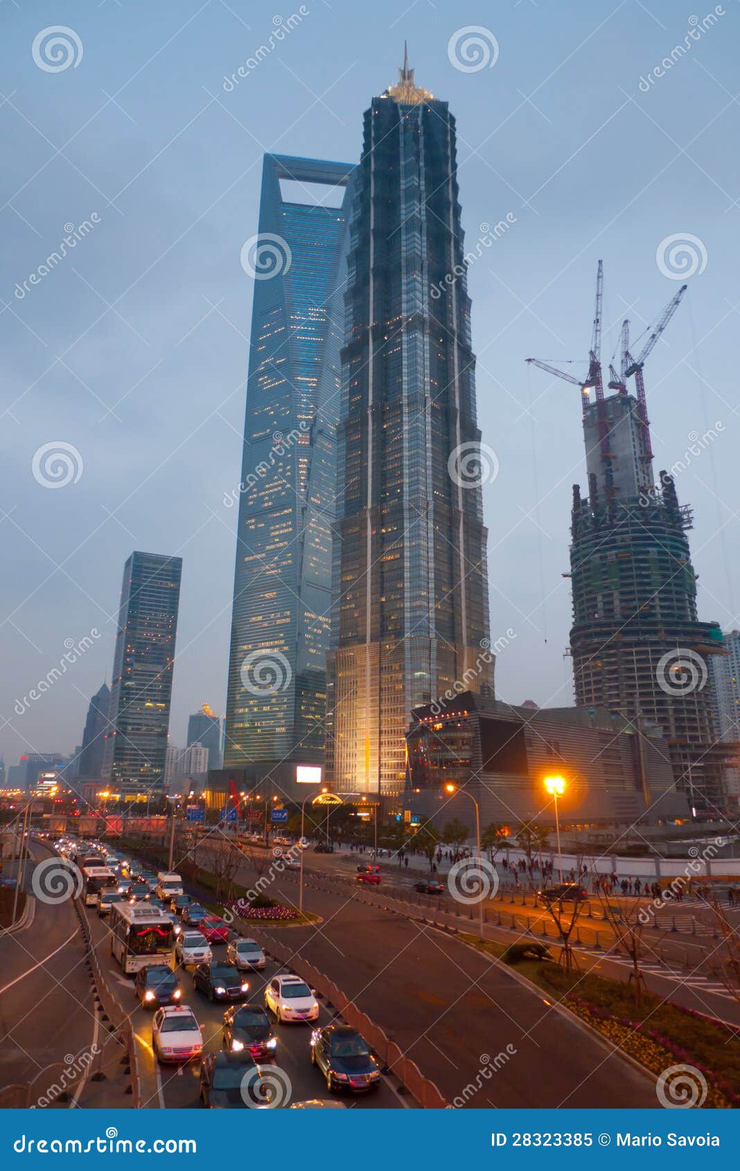 Shanghai Pudong developing stock image. Image of estate - 28323385