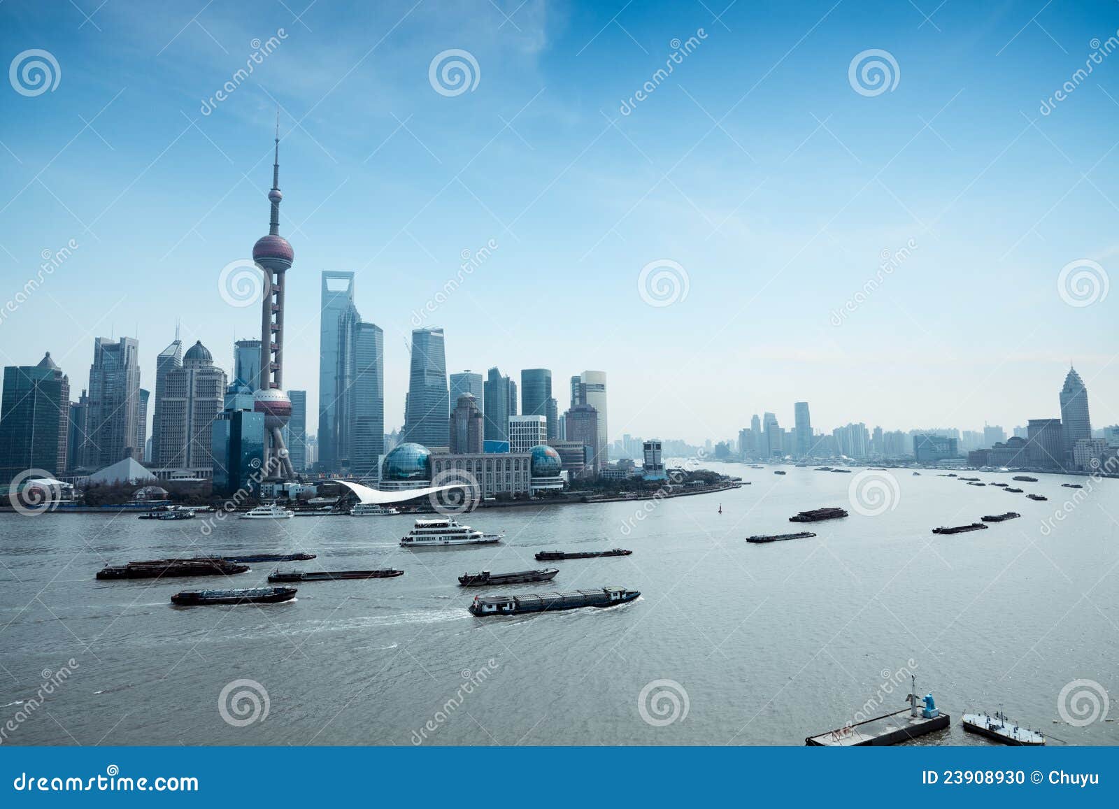 Shanghai Pudong and the Huangpu River Stock Photo - Image of ...