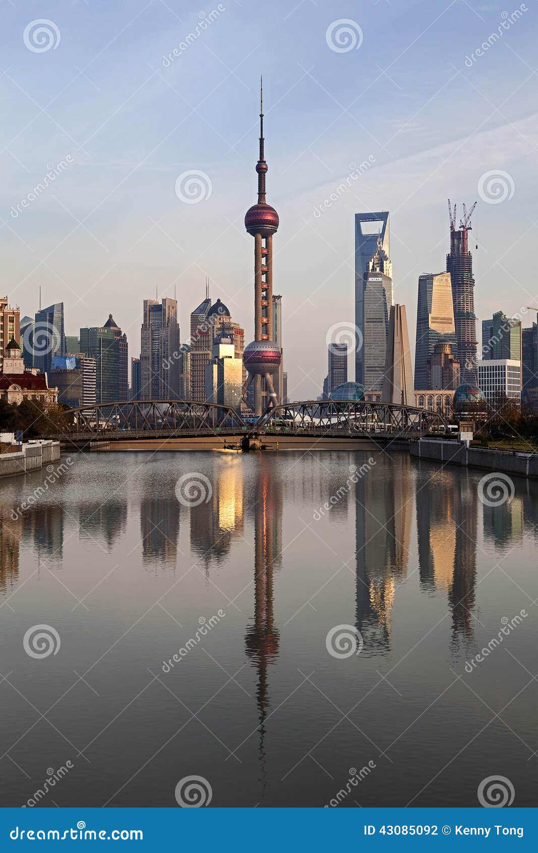 Shanghai Pudong at Sunset, China Editorial Photography - Image of ...