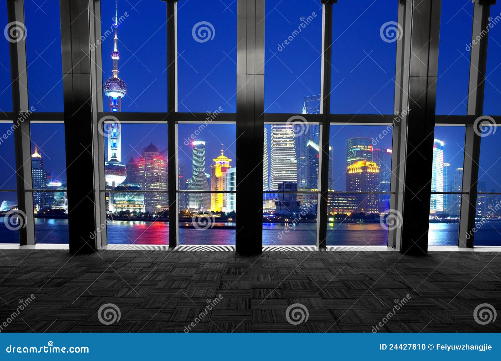 Shanghai Scenery Looking Out the Window Stock Photo - Image of landmark ...