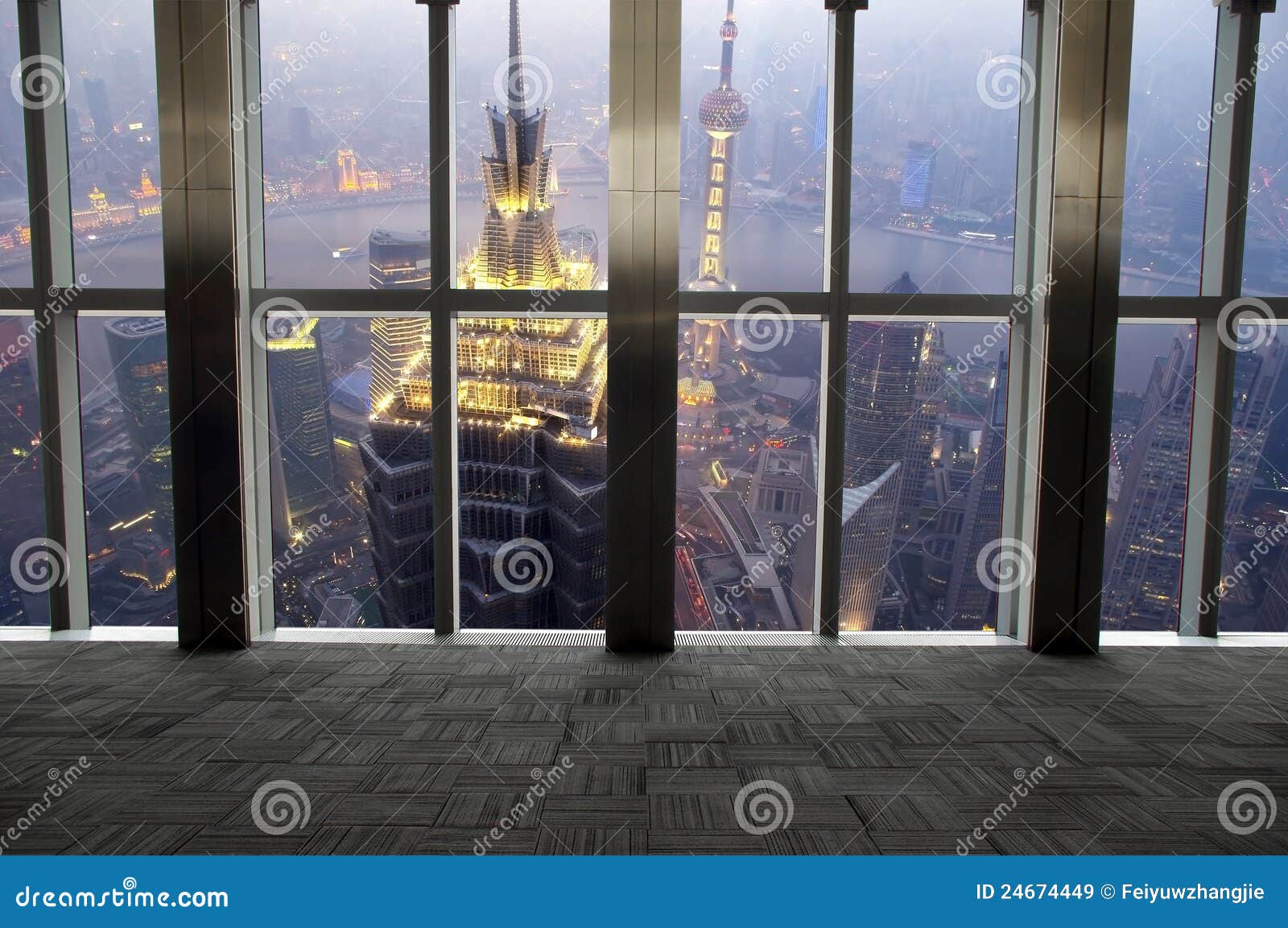 Shanghai Scenery Looking Out the Window Stock Image - Image of ...