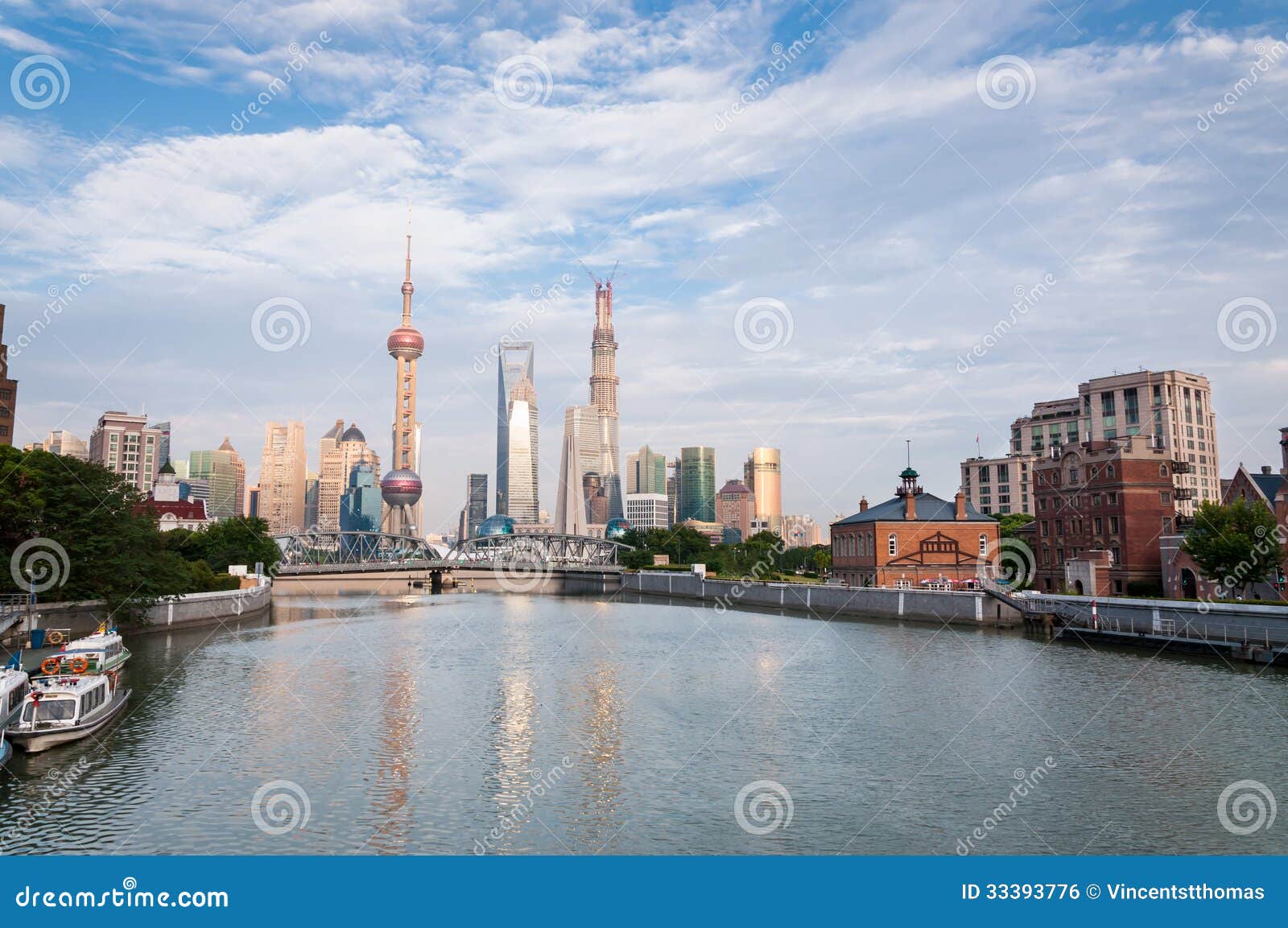 Shanghai Skyline stock photo. Image of outside, corporation - 33393776