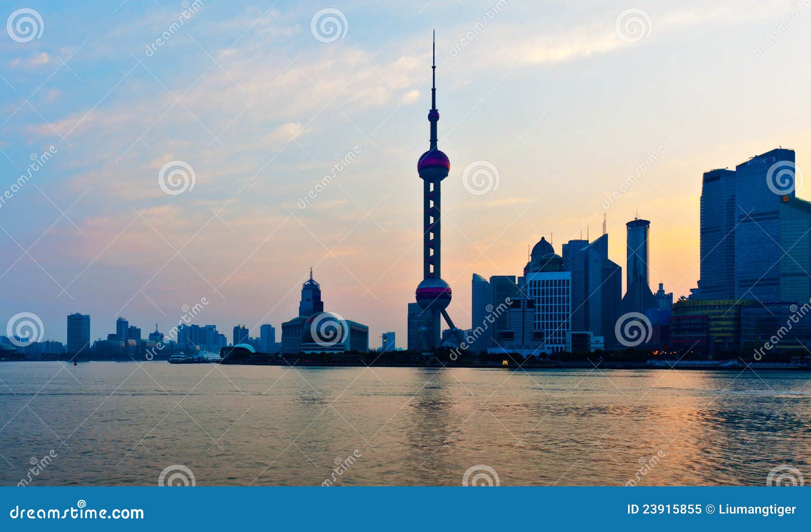 Shanghai Skyline at Morning Editorial Image - Image of architecture ...