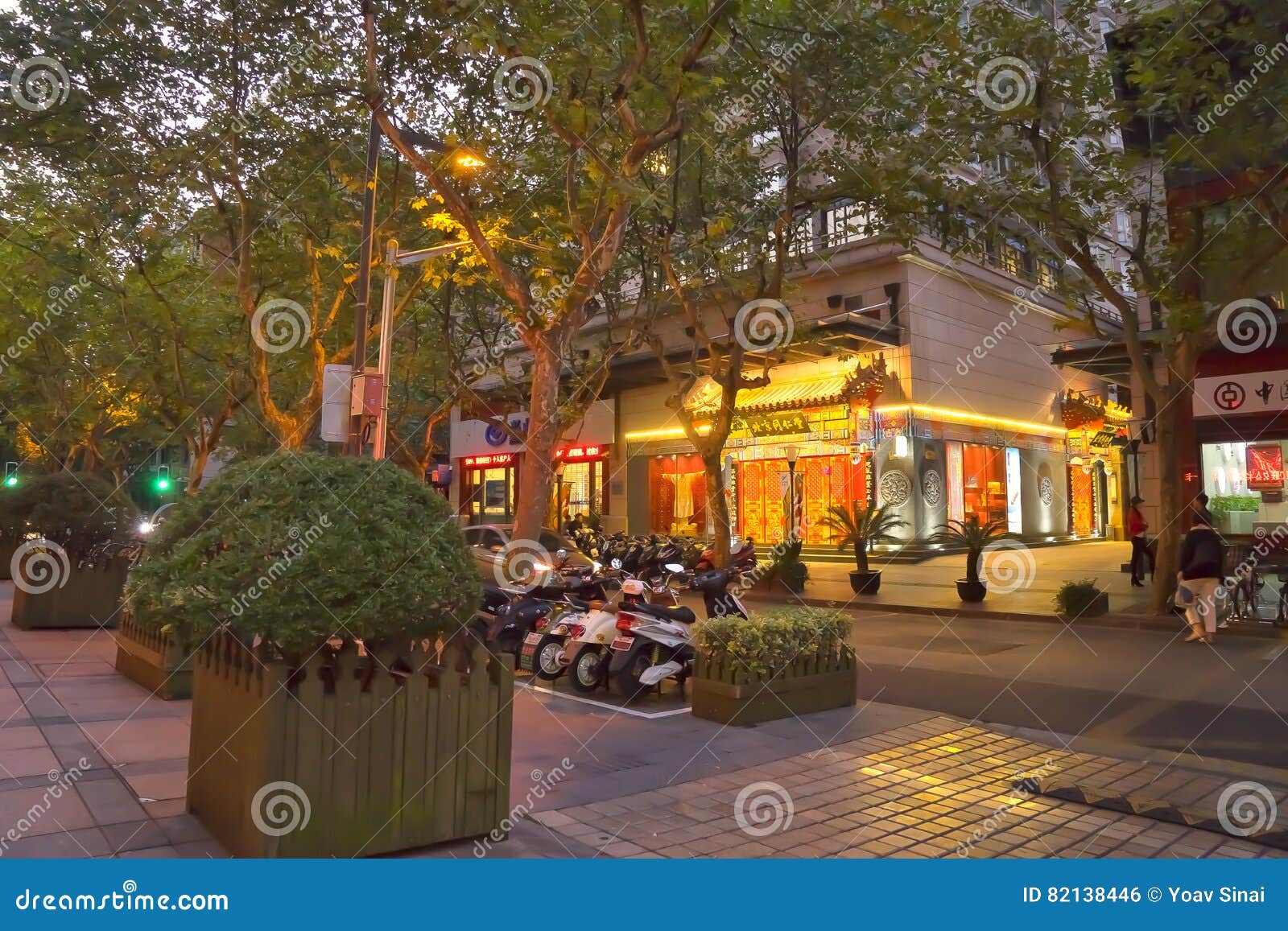 Shanghai street night editorial photo. Image of shanghai - 82138446