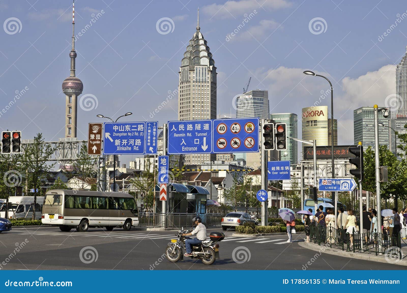 Shanghai - Street-scene editorial image. Image of buildings - 17856135