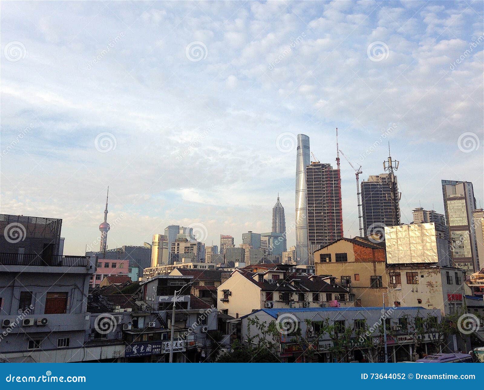 Shanghai: Sunset in the City of Contrasts Editorial Photography - Image ...