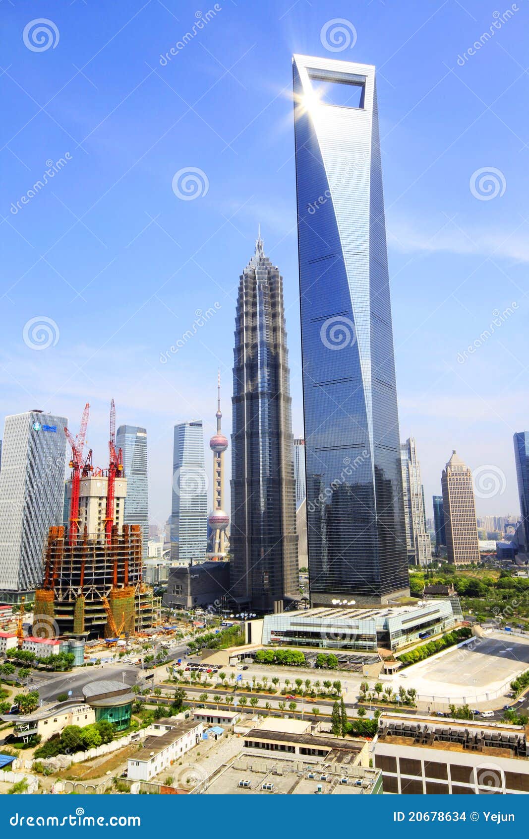 Shanghai SWFC and Jin Mao Tower Editorial Stock Image - Image of ...