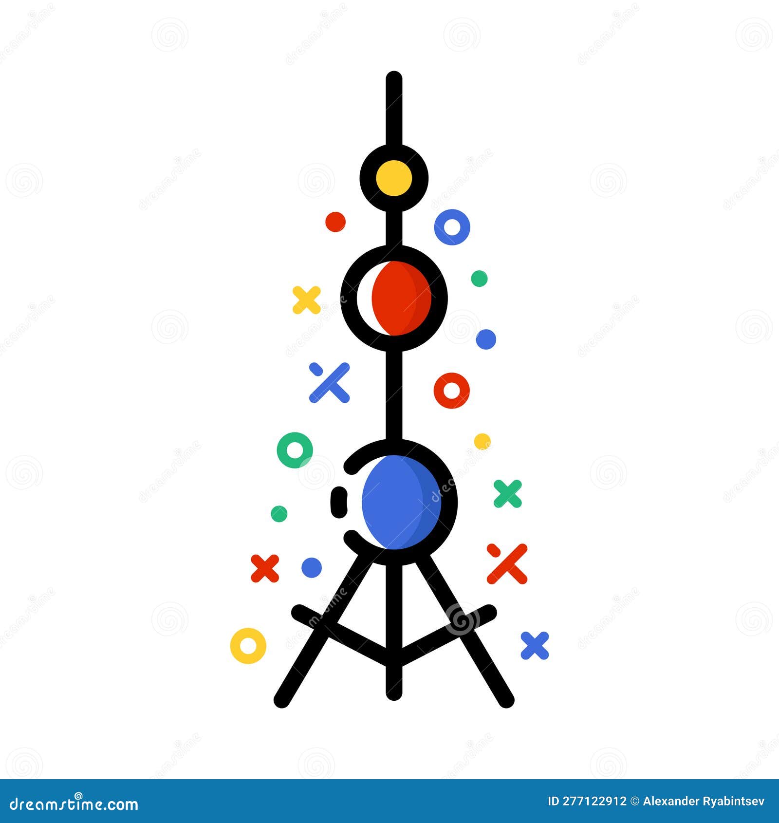 Shanghai Tower Colourful Vector Illustration. Shanghai Icon. Stock ...