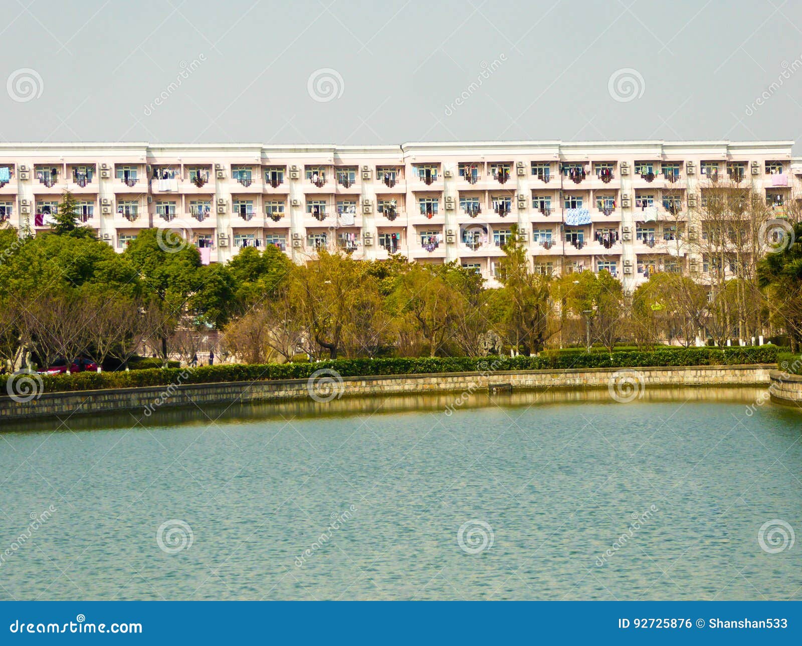 Shanghai University Student Dormitory Stock Photo - Image of line ...