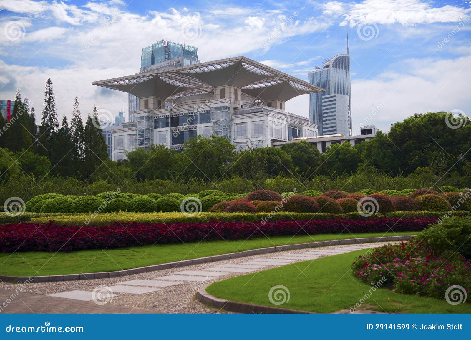 Shanghai Urban Exhibition Hall Stock Image - Image of square, trees ...