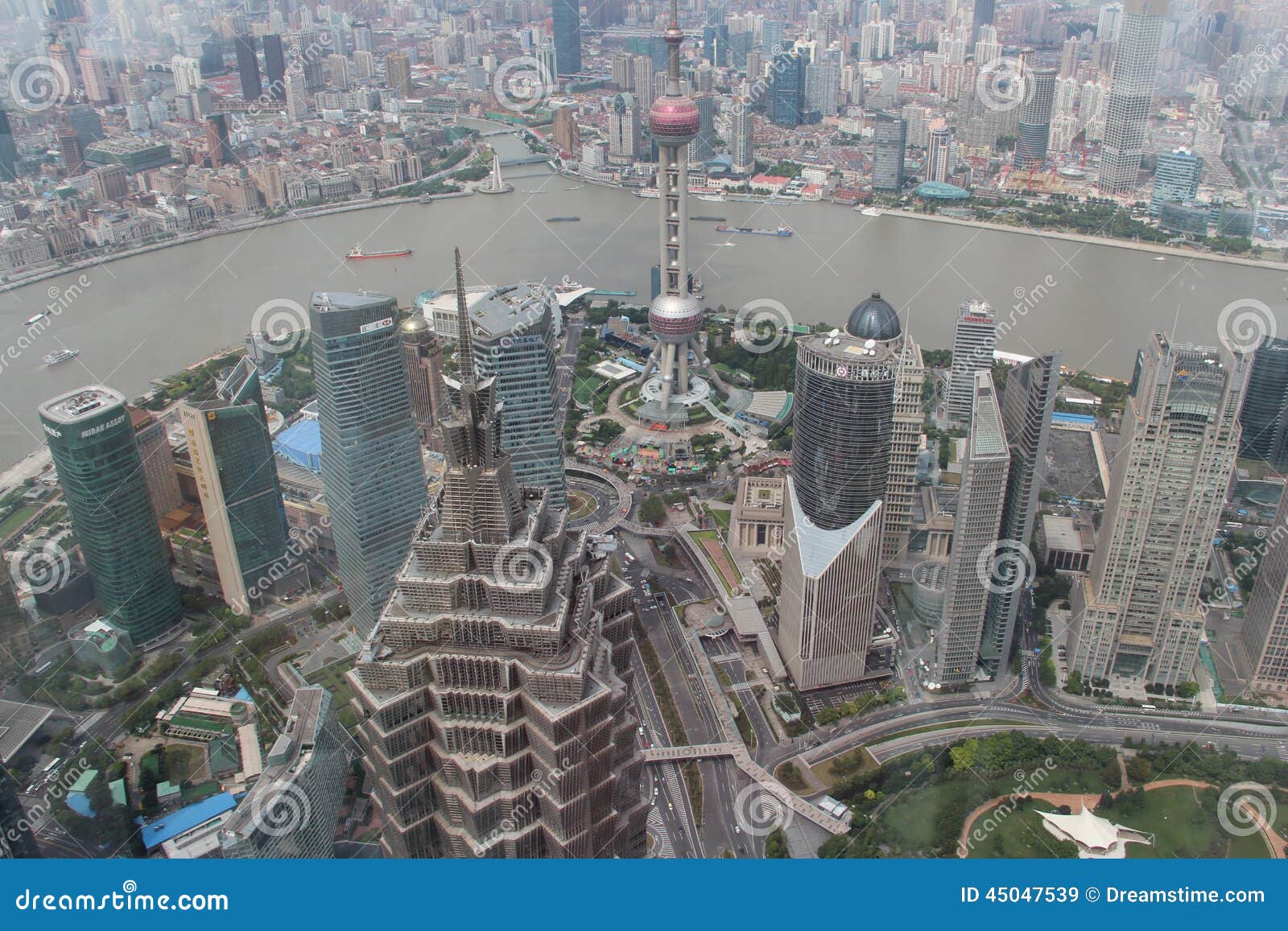 Shanghai View from Tallest Tower Editorial Stock Image - Image of tower ...