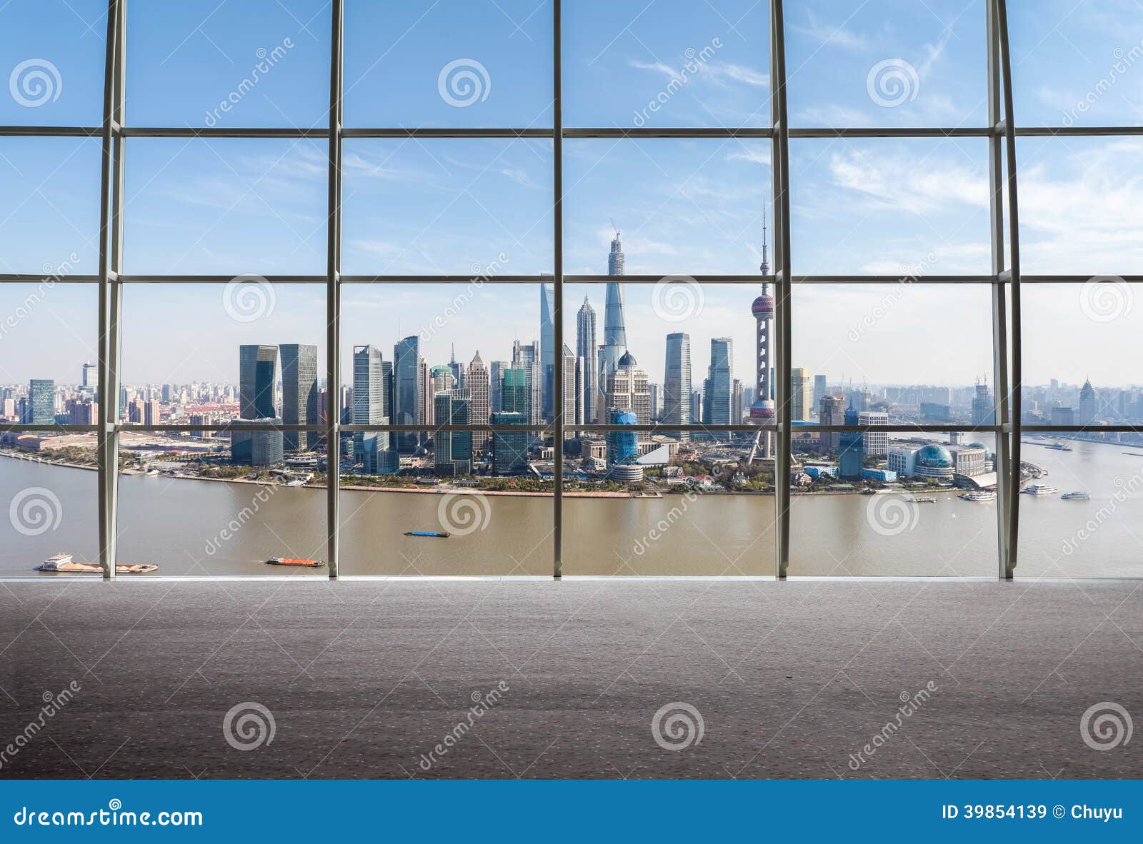 Shanghai View of Window Outside Stock Image - Image of center, asia ...