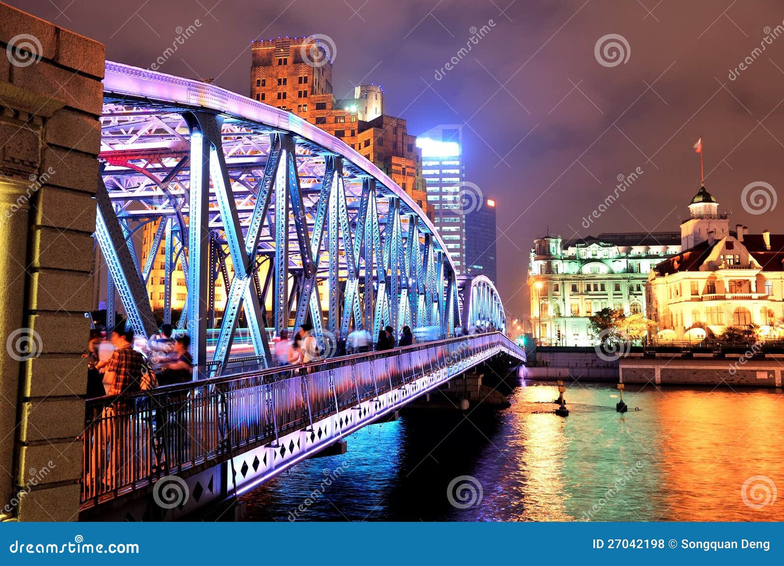 Shanghai Waibaidu bridge stock photo. Image of historic - 27042198