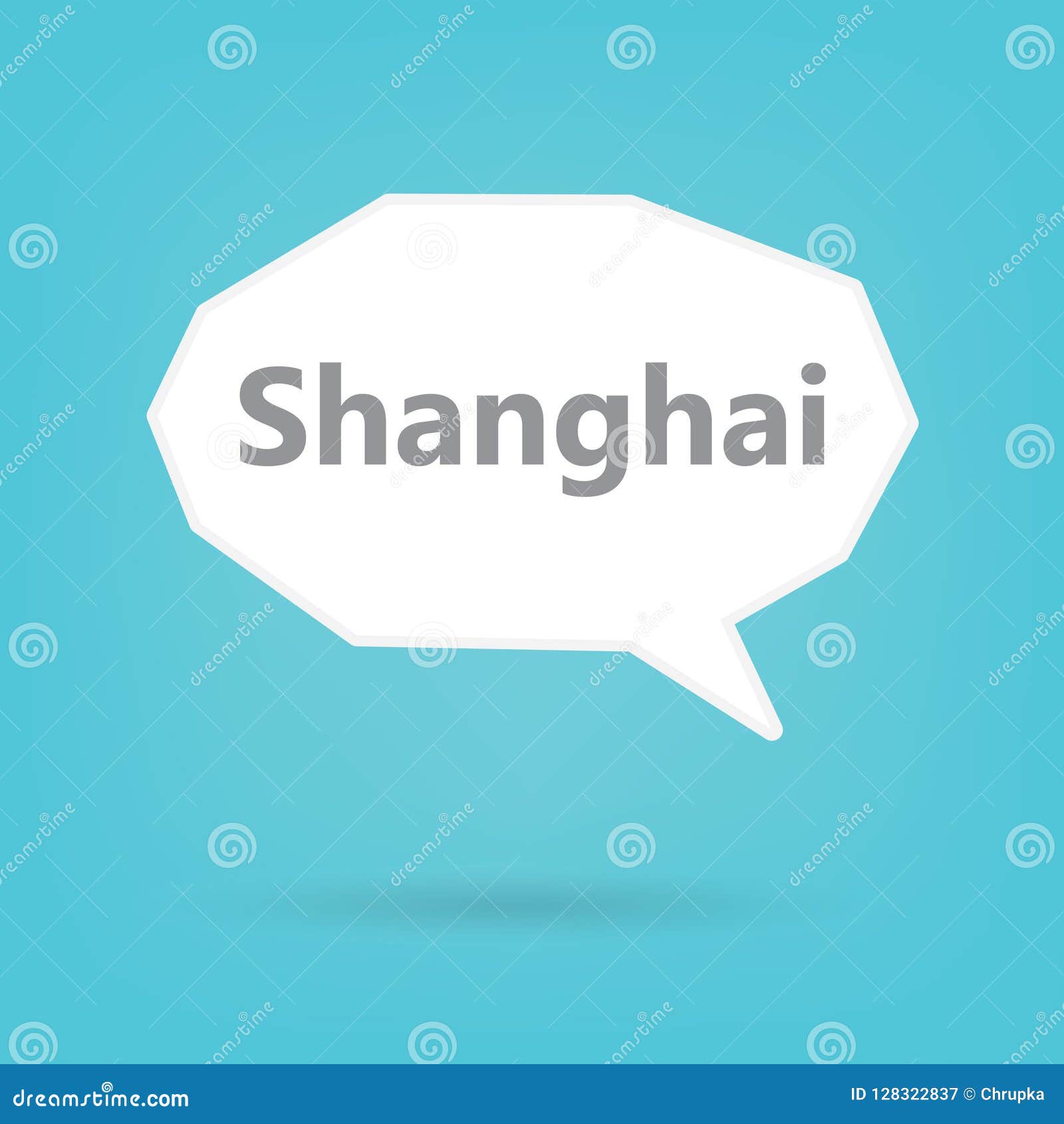 Shanghai Word on a Speech Bubble Stock Vector - Illustration of china ...