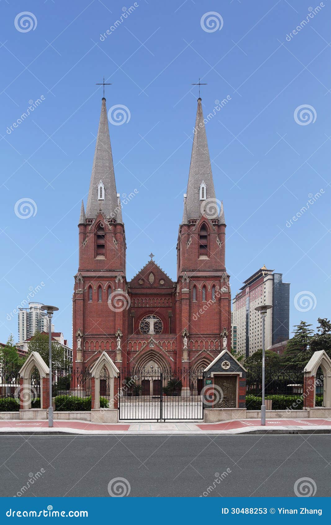 Shanghai Xujiahui Cathedral Stock Image - Image of daytime, cathedral ...