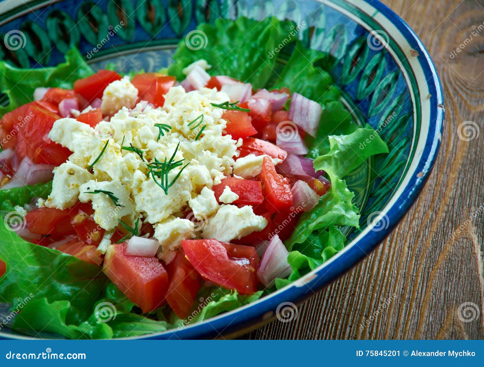 Shanklish Salad stock image. Image of shanklalaquo, plate - 75845201
