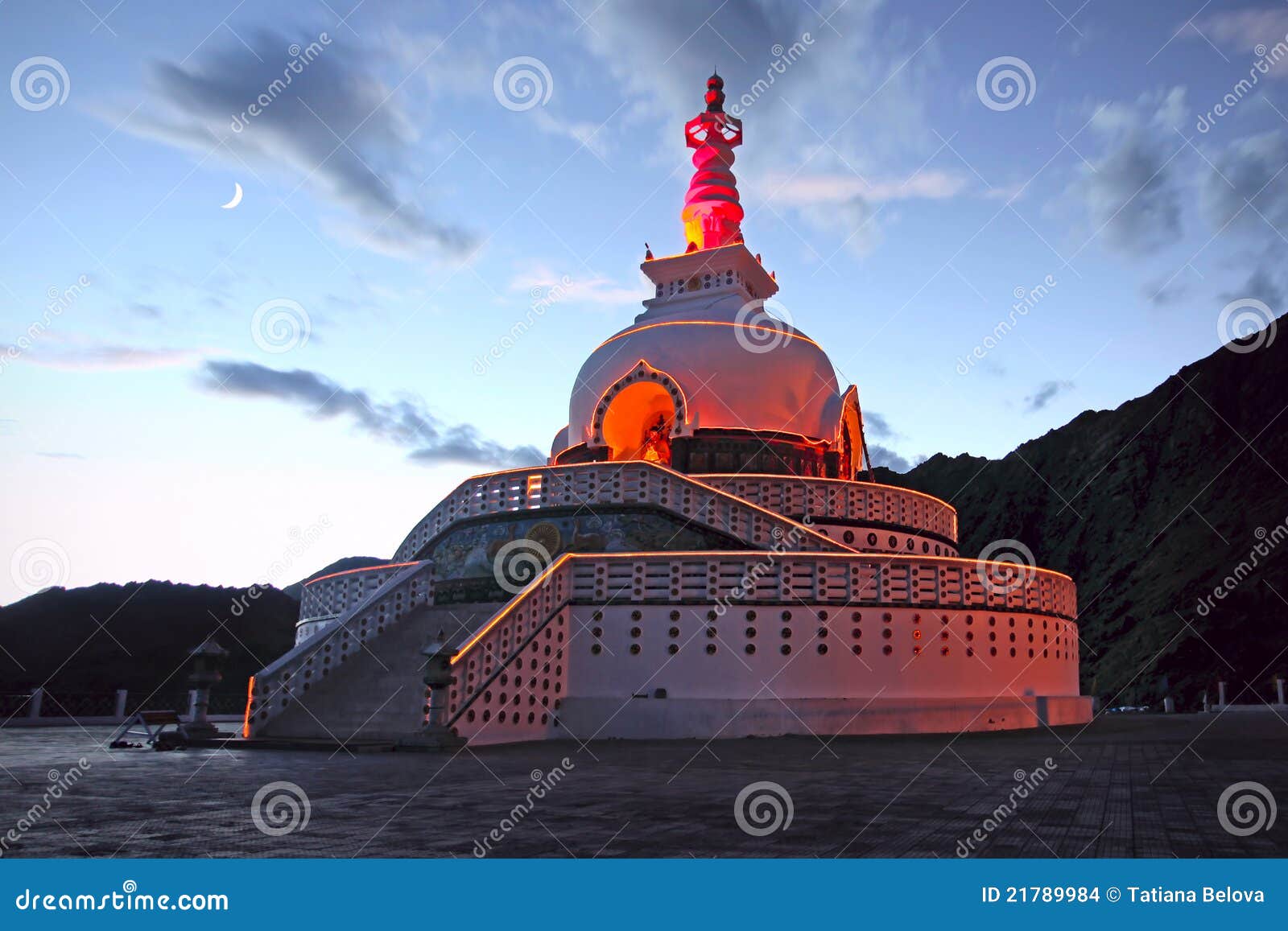 Shanti Stupa, Leh, Ladakh, India Stock Photo - Image of cultural ...