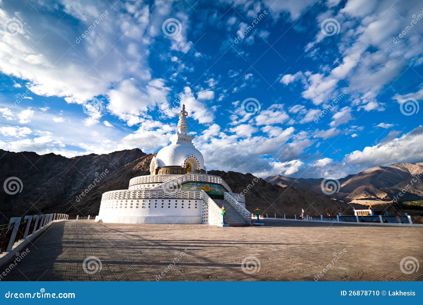 Shanti Stupa. Leh, Ladakh, India Stock Photo - Image of place, culture ...