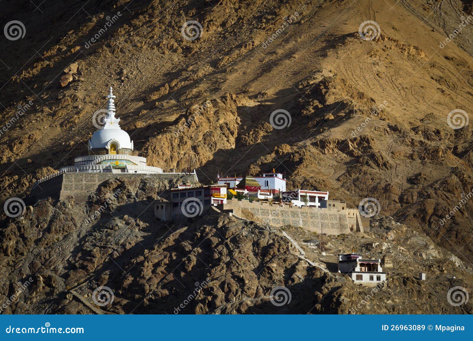 Shanti Stupa, Leh, Ladakh, India Stock Image - Image of buddhist, mount ...