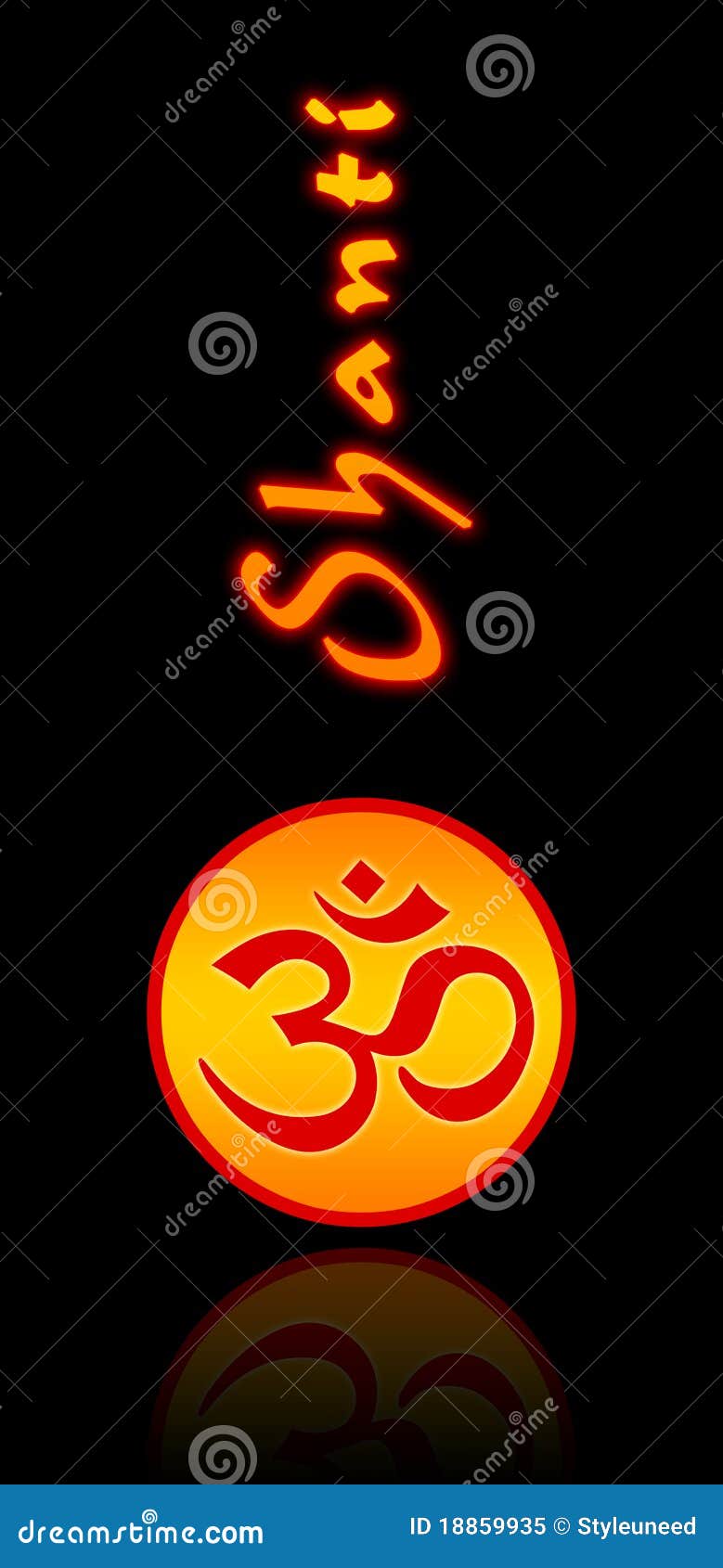Shanti Symbol Peace And Harmony To Heal Our Past And Present Stock ...