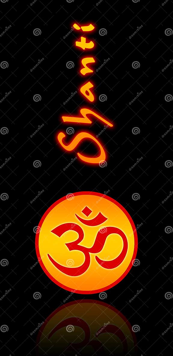 Shanti Symbol for Peace stock illustration. Illustration of protect ...