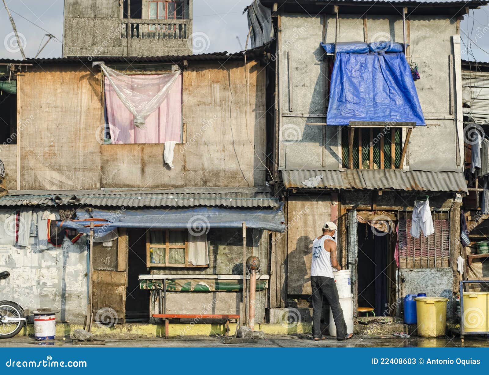 Shantytown editorial stock photo. Image of street, makeshift - 22408603