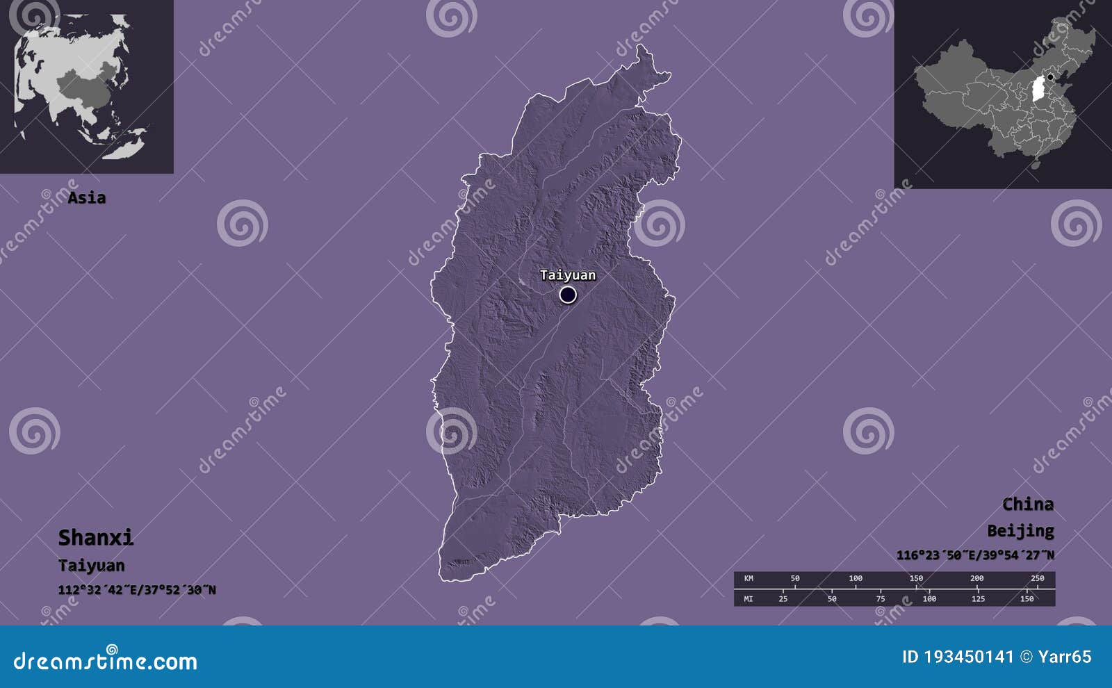 Shanxi, Province of China,. Previews. Administrative Stock Illustration ...