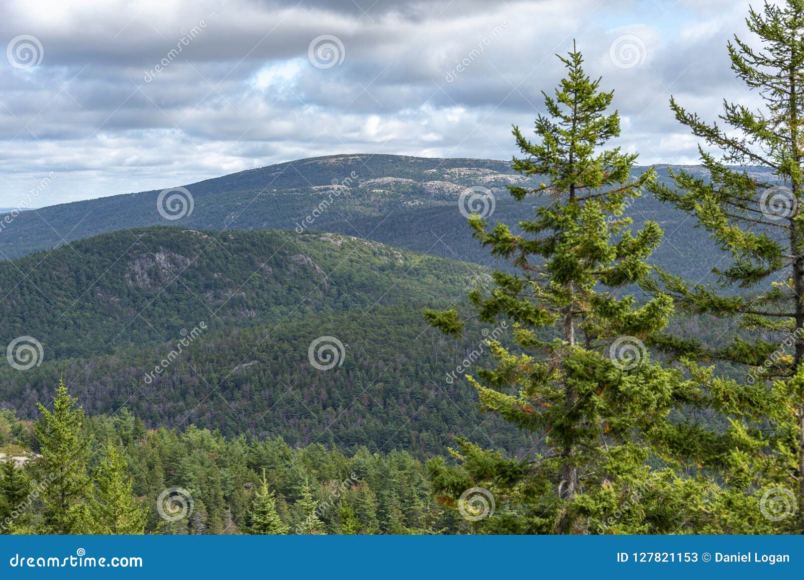 Shadows of Clouds Across Rounded Mountain Tops Stock Image - Image of ...