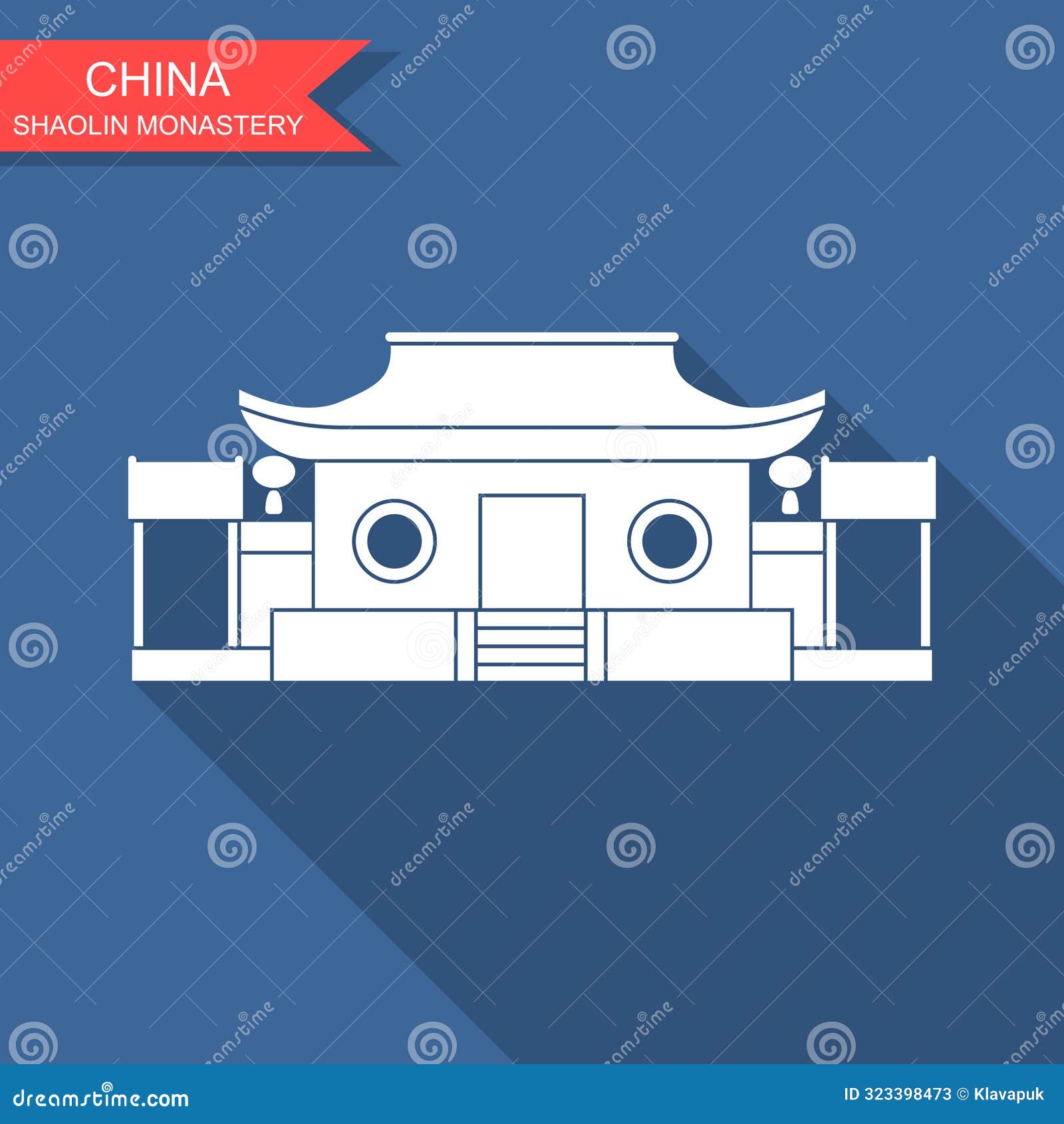 Shaolin Temple Henan City Vector. Shaolin Monastery Sign ...