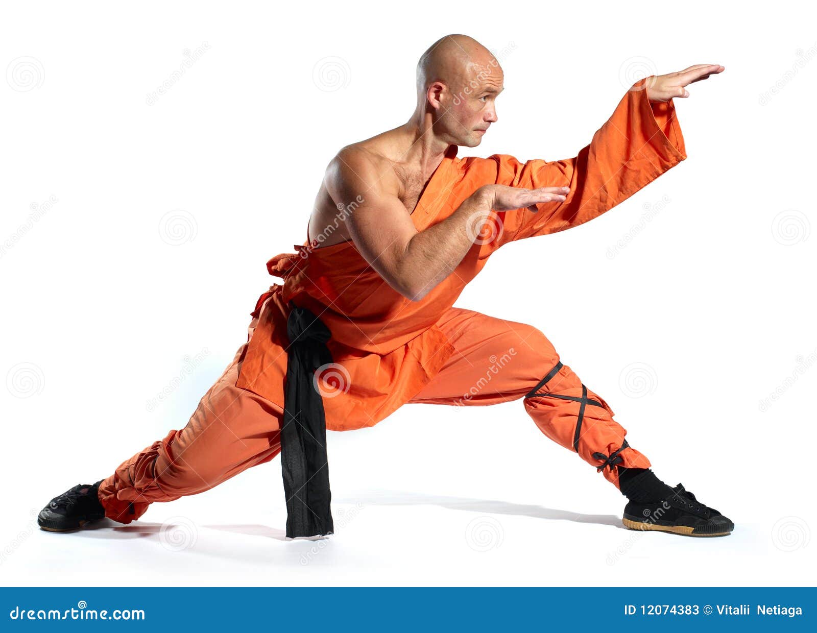 Shaolin warrior monk stock image. Image of pose, fighter - 12074383