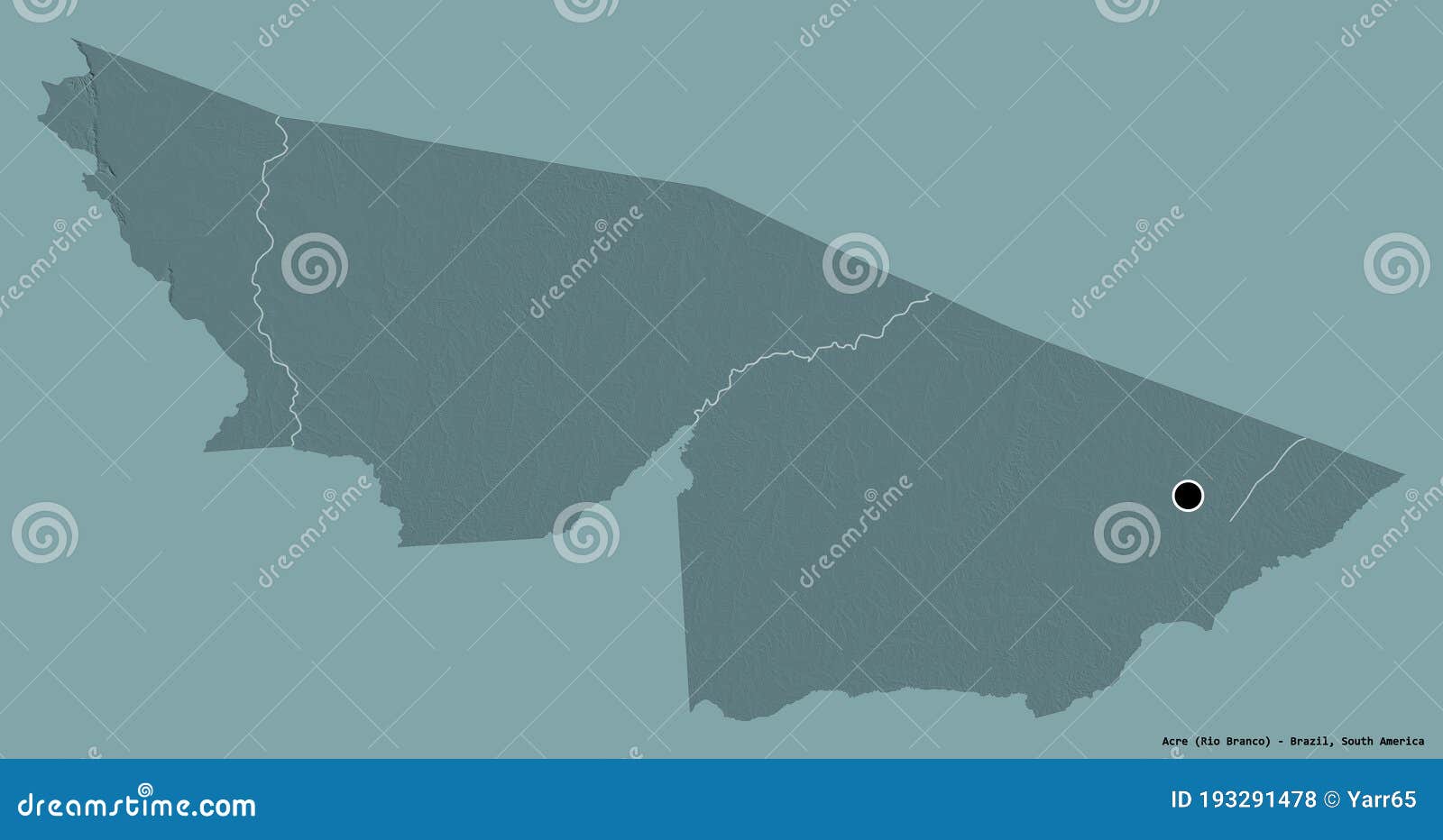 Acre, State of Brazil, on Solid. Administrative Stock Illustration ...