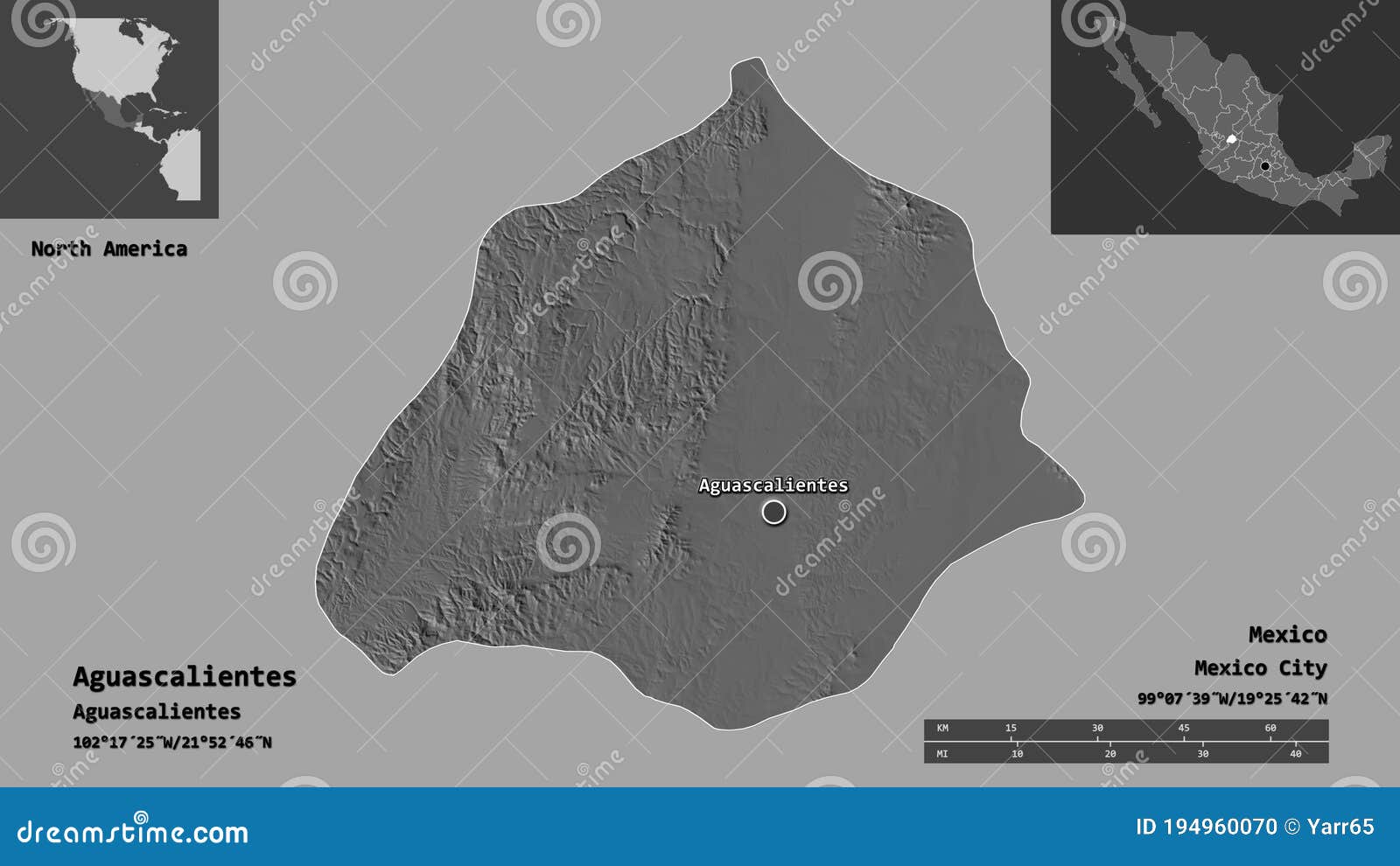 Aguascalientes, State of Mexico,. Previews. Bilevel Stock Illustration ...
