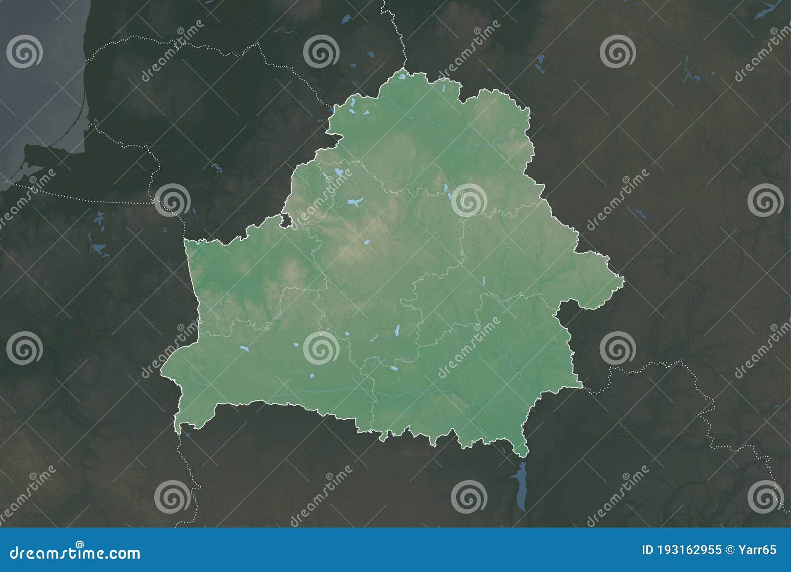 Belarus Borders. Neighbourhood Desaturated. Relief Stock Illustration ...