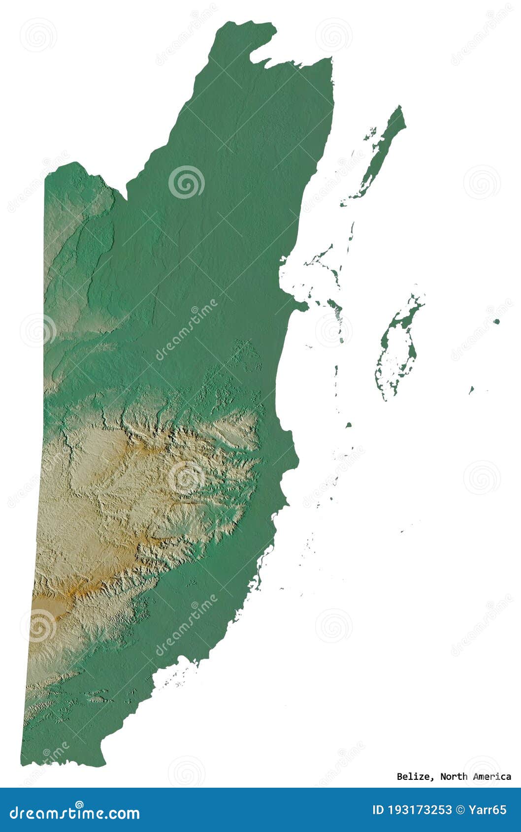 Belize on white. Relief stock illustration. Illustration of planet ...