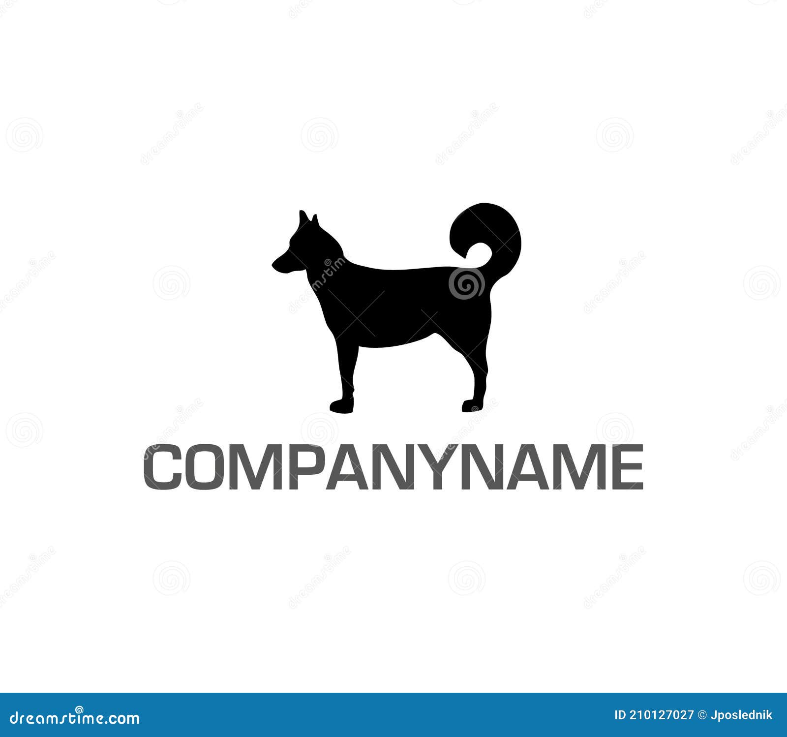 Shape of a Big Dog. Ready Logo Stock Vector - Illustration of puppy ...