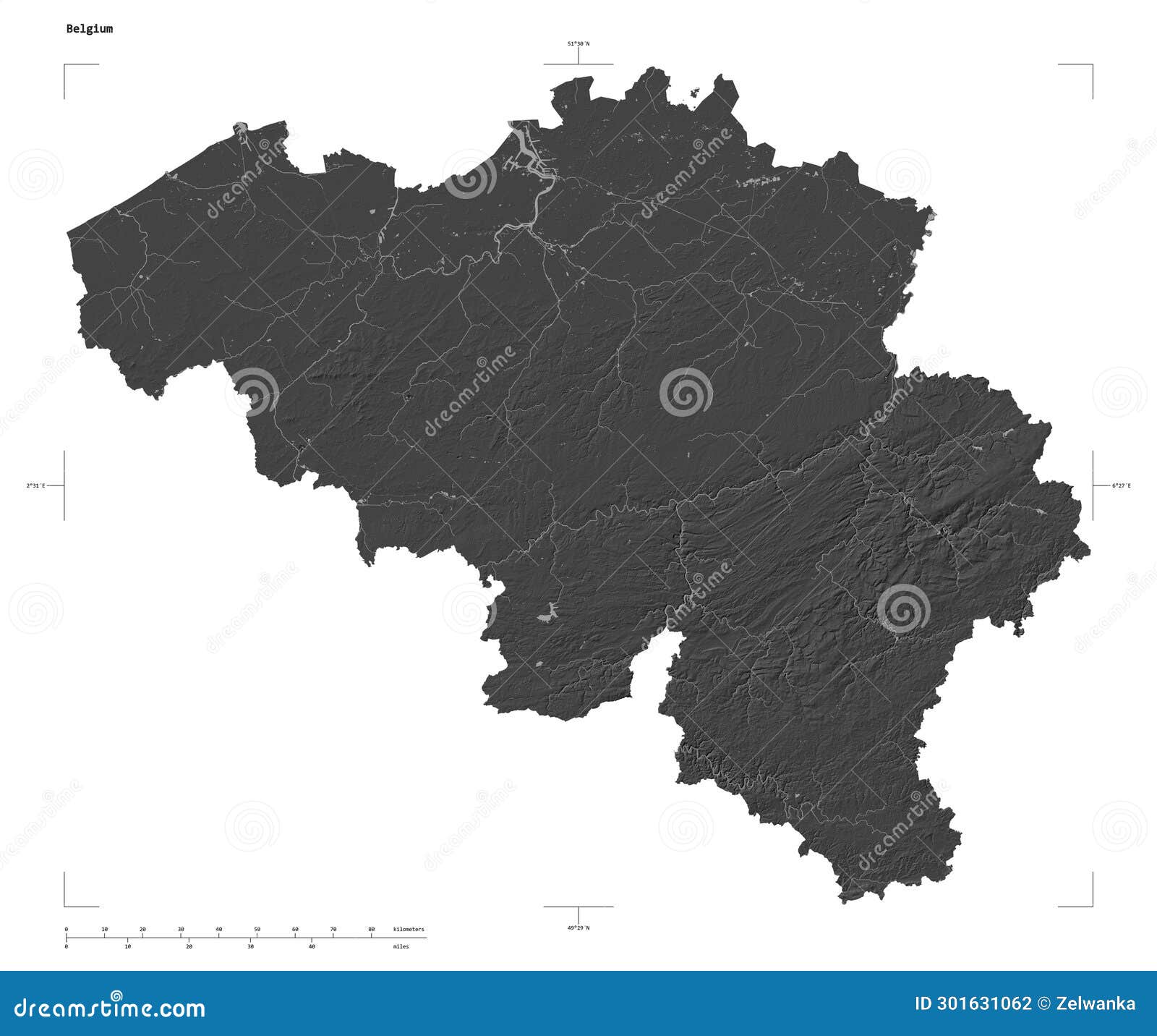 Belgium Shape on White. Bilevel Stock Illustration - Illustration of ...