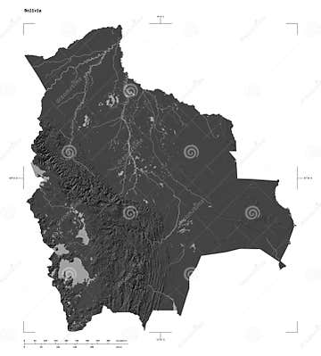 Bolivia Shape on White. Bilevel Stock Illustration - Illustration of ...