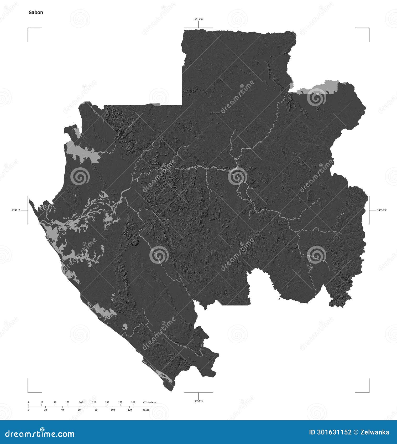 Gabon Shape Whith Country Names Word Cloud In Multiple Languages. Gabon ...