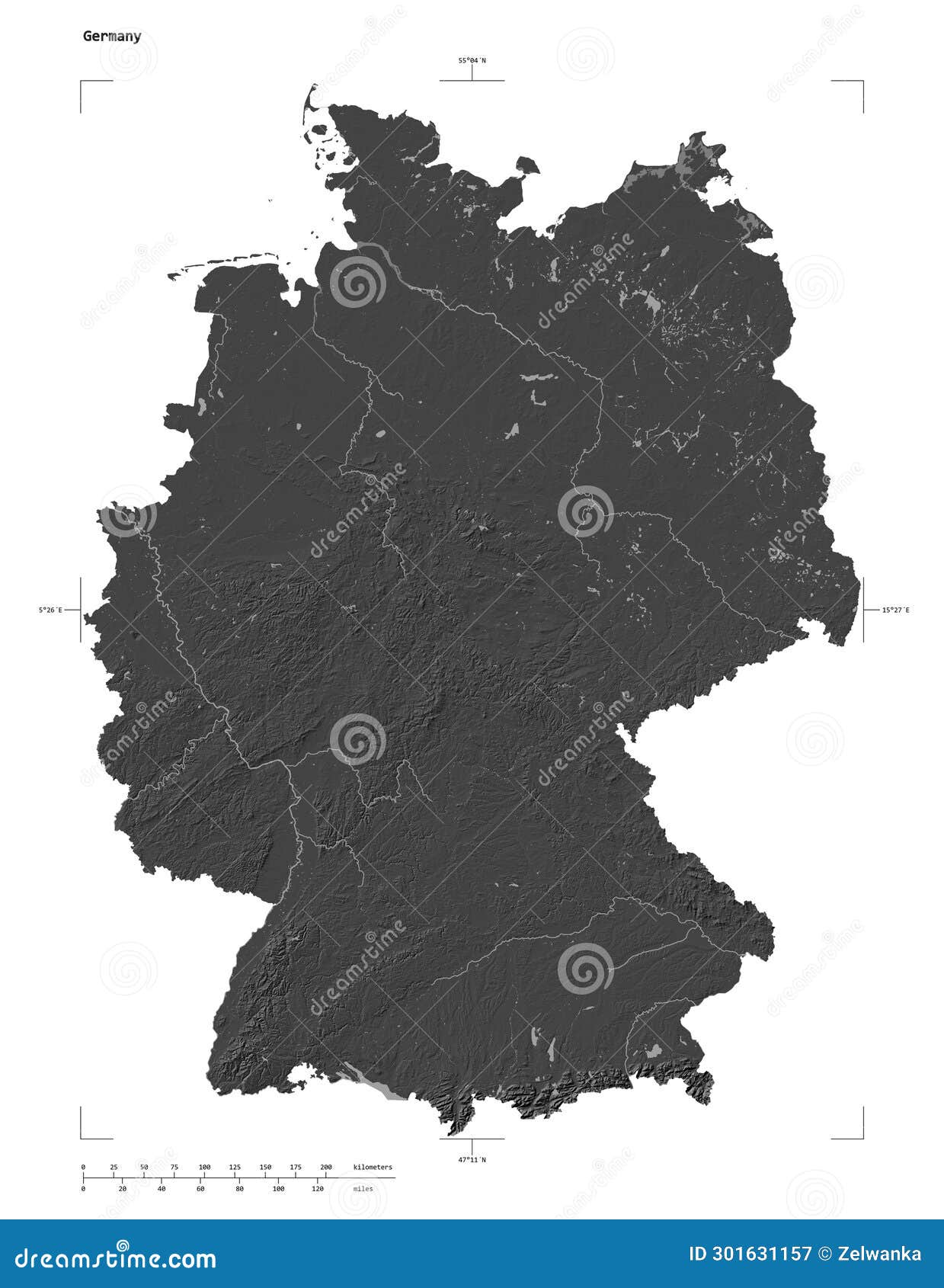 Germany Shape on White. Bilevel Stock Illustration - Illustration of ...