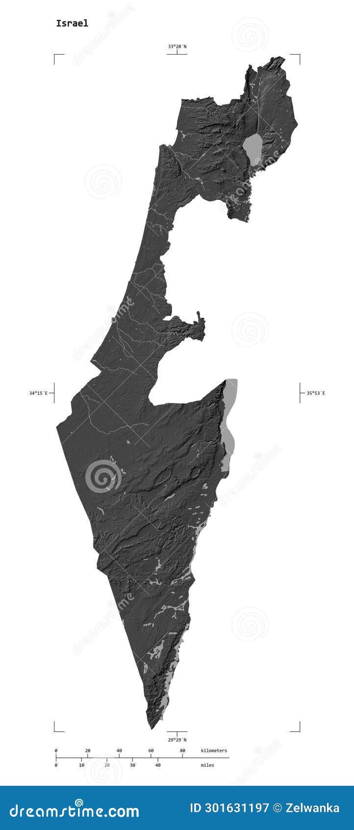 Israel Shape on White. Bilevel Stock Illustration - Illustration of ...