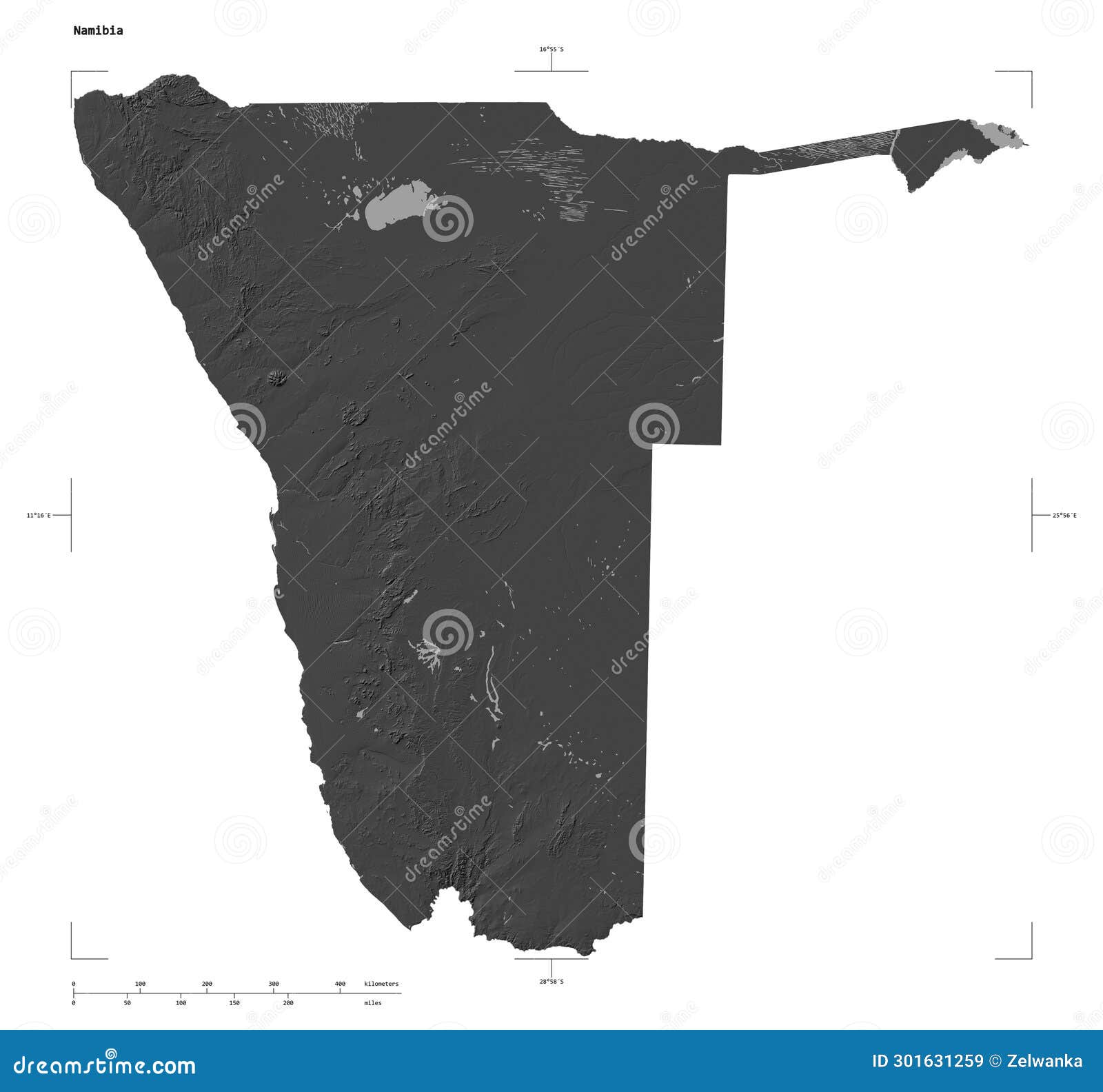 Namibia Shape on White. Bilevel Stock Illustration - Illustration of ...