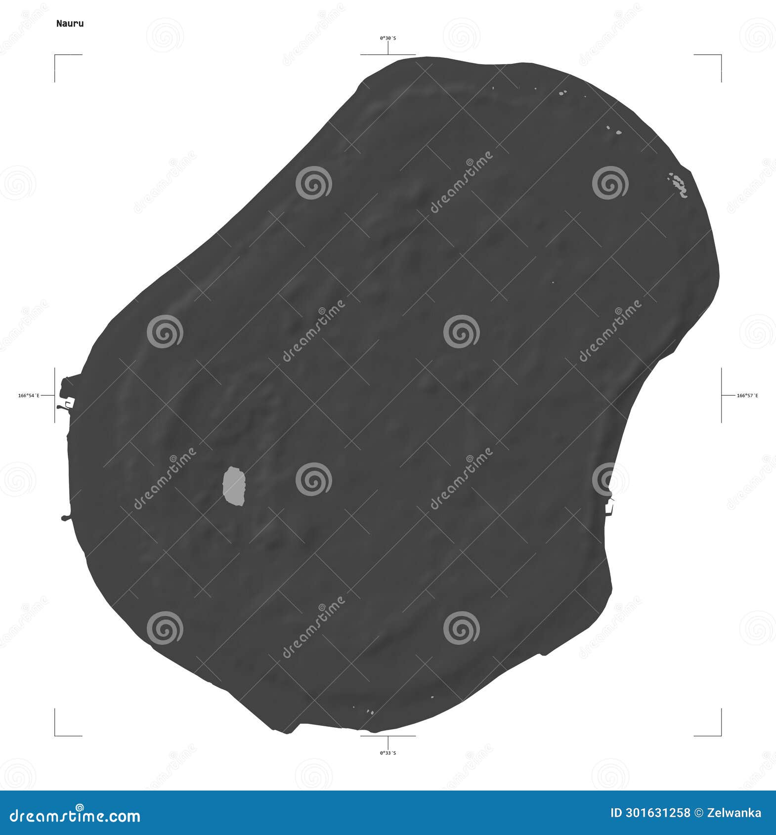 Nauru Shape on White. Bilevel Stock Illustration - Illustration of ...